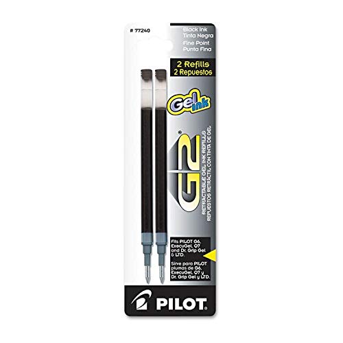 Pilot G2, Dr. Grip Gel/Ltd, ExecuGel G6, Q7 Rollerball Gel Ink Pen Refills Green 7 mm 12 Pack