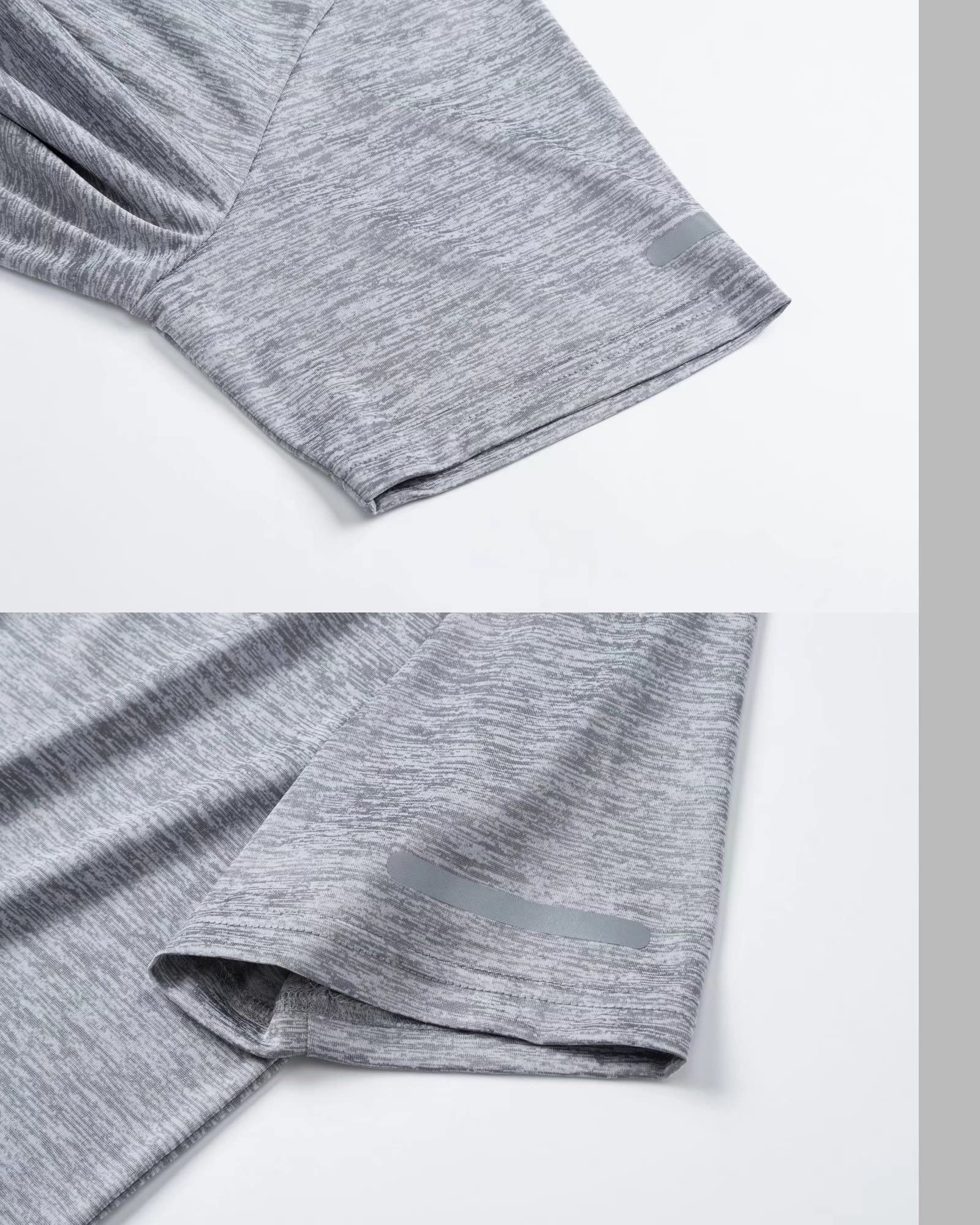 BIYLACLESEN Mens Workout Exercise Shirts Lightweight Quick Dry Running Shirts Crew neck Gym Athletic Shirts for Men Black