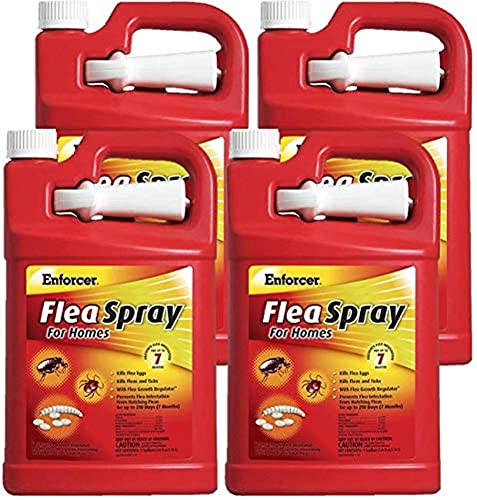 Enforcer Flea Spray for Homes - 1 gal (Case of 4) - EFSH128 - Prevents Flea Investation for up to 7 Months from Hatching Fleas