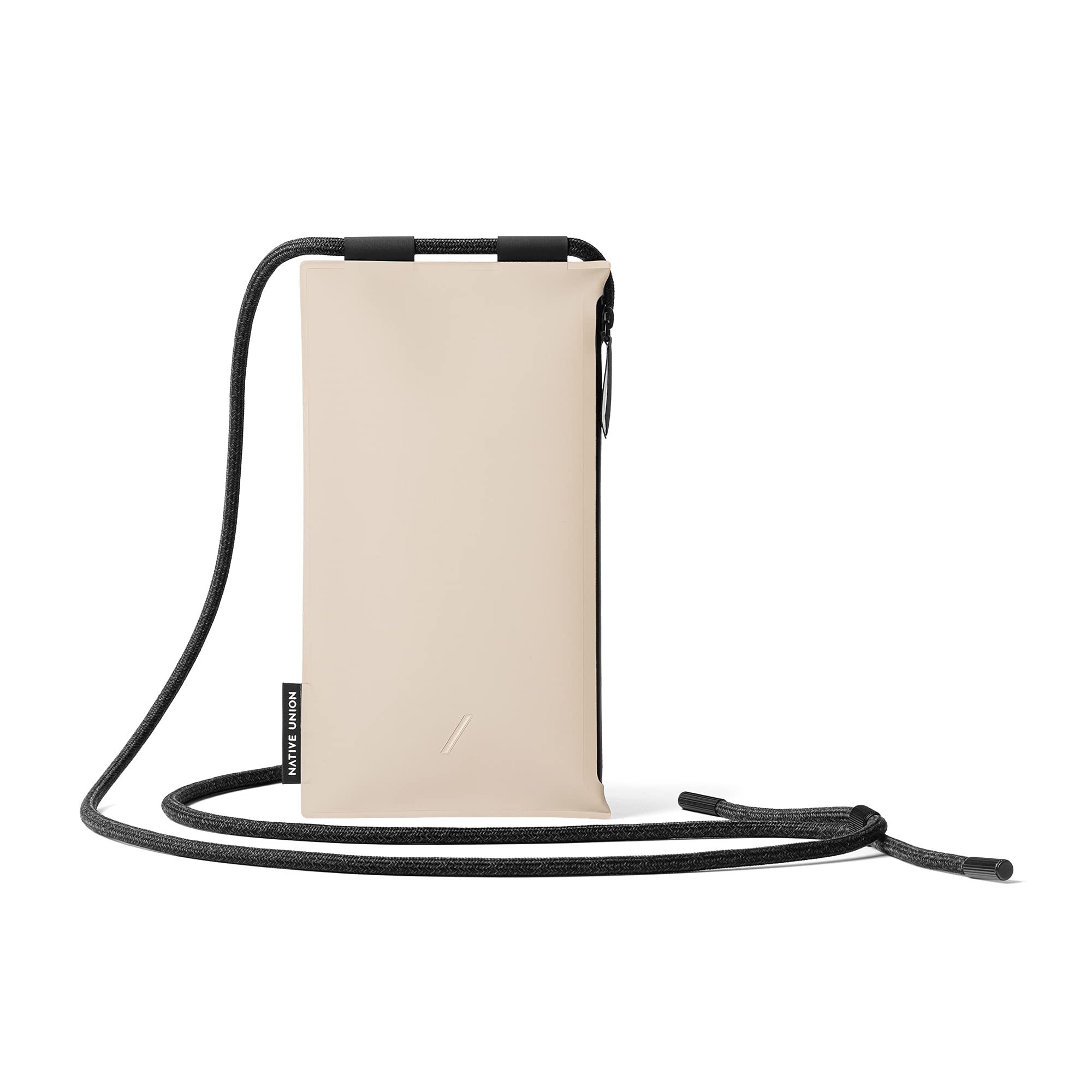 Native Union Sling Tech Carrier – Water-Repellent Adjustable Crossbody Pouch for Phone & Essentials, Stores Cards, Cash, Keys & More – 2 Zippered Compartments with Light Protection (Sand)