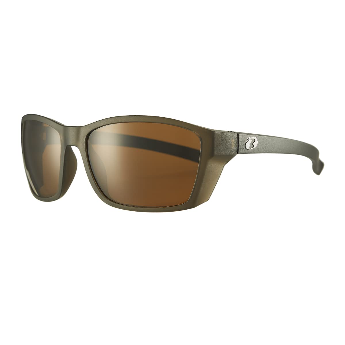 Bnus glass lens sunglasses for men polarized UV400 protection (Matte Crystal Grey/B-15 Polarized Lens)