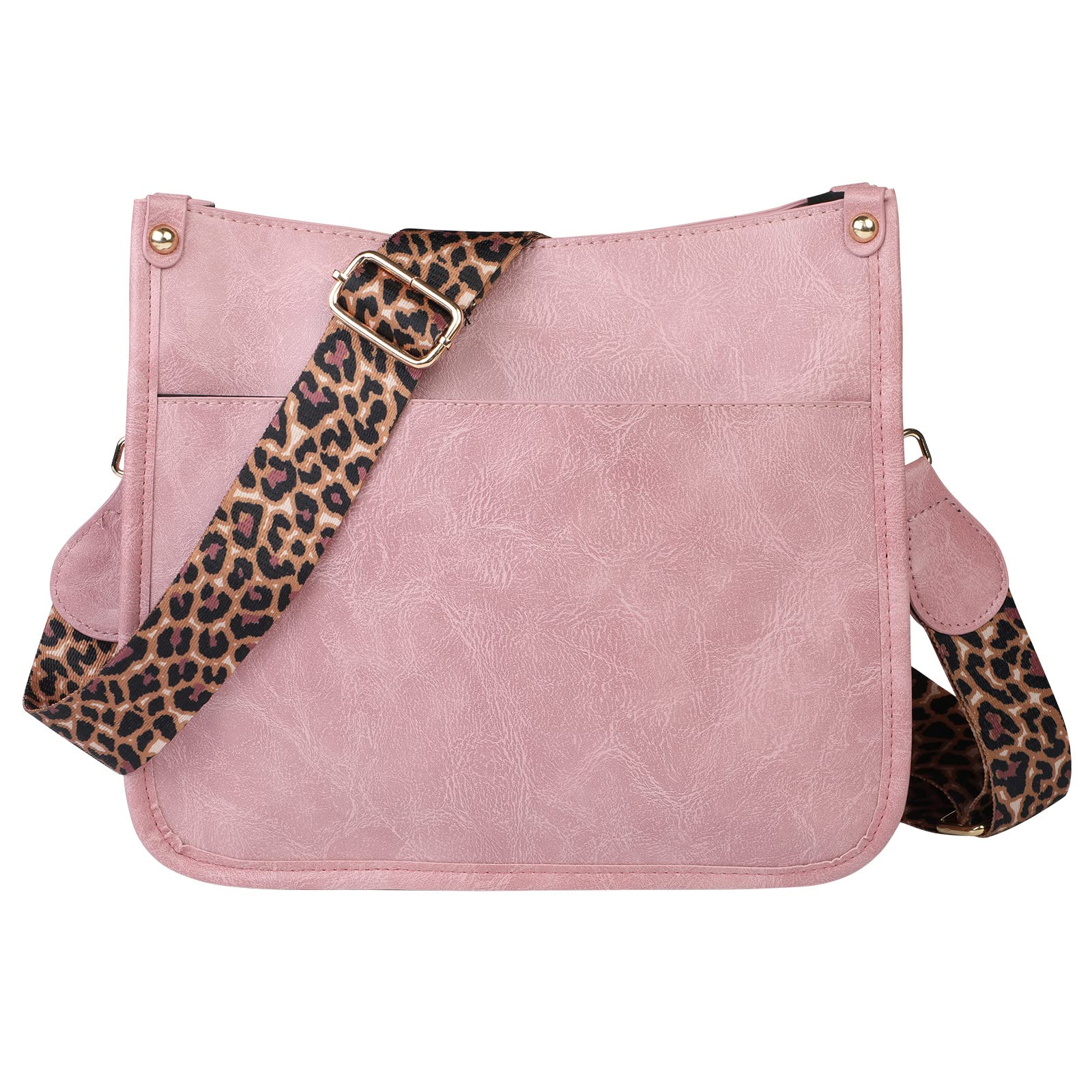 Tom Clovers Crossbody Bags for Women Vegan Leather Handbag Wallet Purse Adjustable Leopard Shoulder Strap