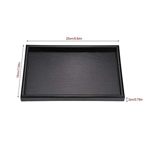 GEEKLLS Breakfast Tray Rectangle Shape Solid Wood Tea Coffee Snack Food Meals Serving Tray Plate Restaurant Trays Tea