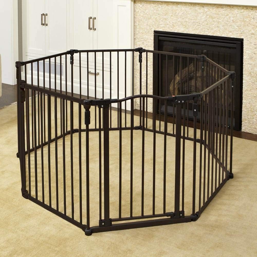 Toddleroo by North States 2 Panel Extension for 3 in 1 Arched Décor Metal Superyard: Adds up to 48" for an Extra Wide Baby gate or Play Yard (48" Width, Matte Bronze)