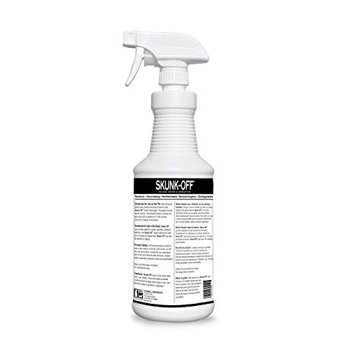 Skunk Off Skunk Odor Eliminator Pet Spray (32oz) - Ready To Use Skunk Odor Remover For Dogs, Cats, Home, Carpet, Car, Clothes & More β Skunk Spray w/ Non-Enzymatic Formula Safe For Pets & People