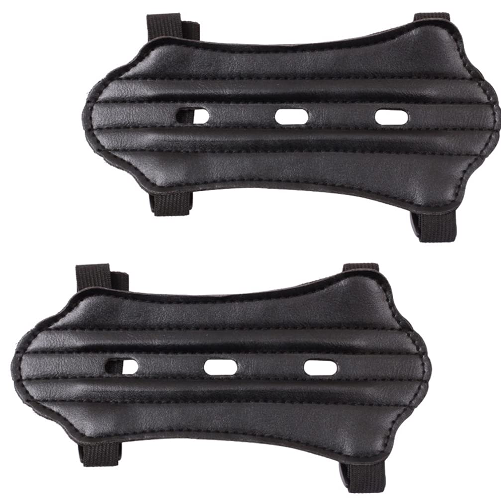 BESPORTBLE 1 Pair Children Archery Arm Guard Leather Forearm Protector for Kids Youth Shooting Hunting Practice Bow Archery