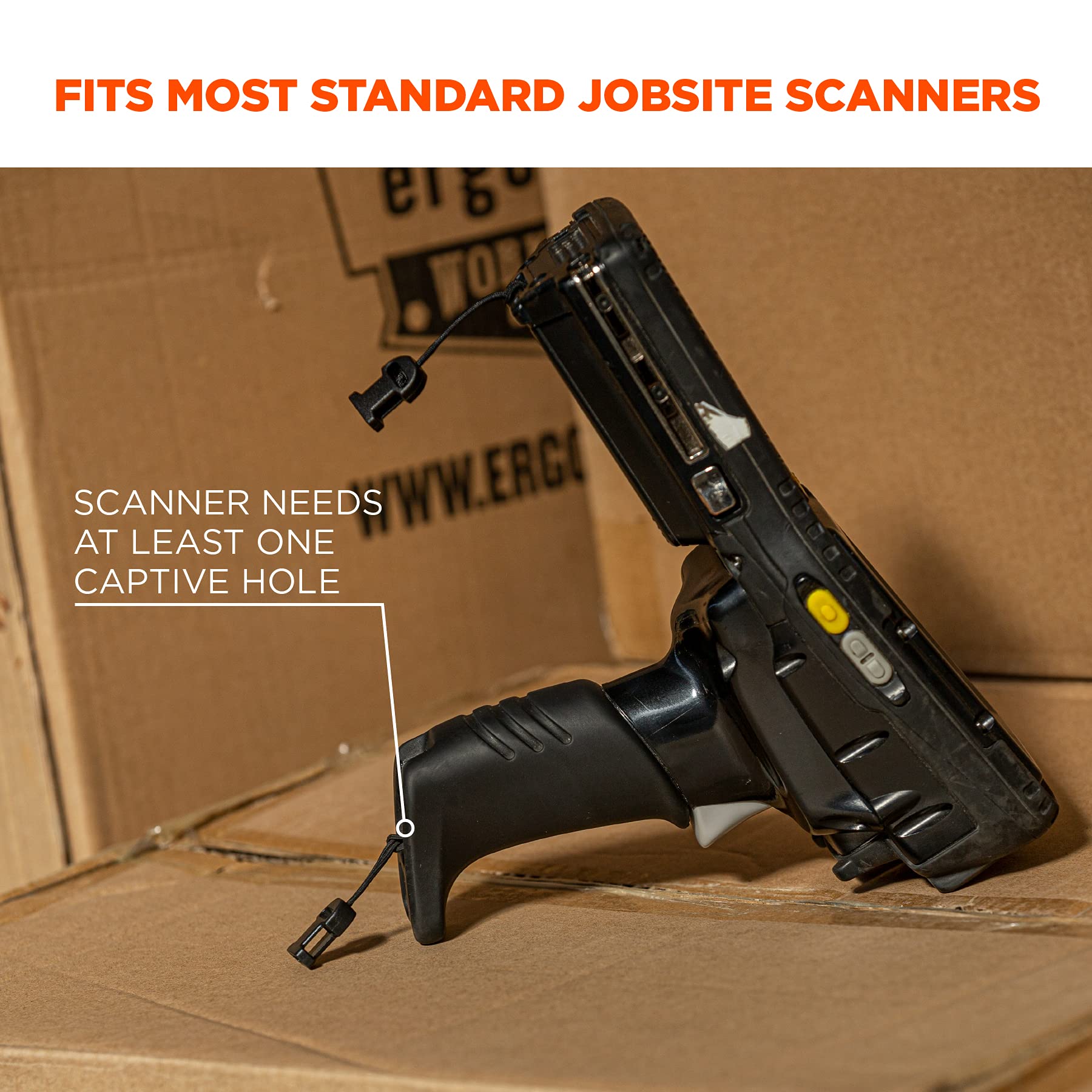 Ergodyne Squids 3132 Barcode Scanner Harness, Tethering Lanyard for Bar Code Scanners and Mobile Computers Extra Large