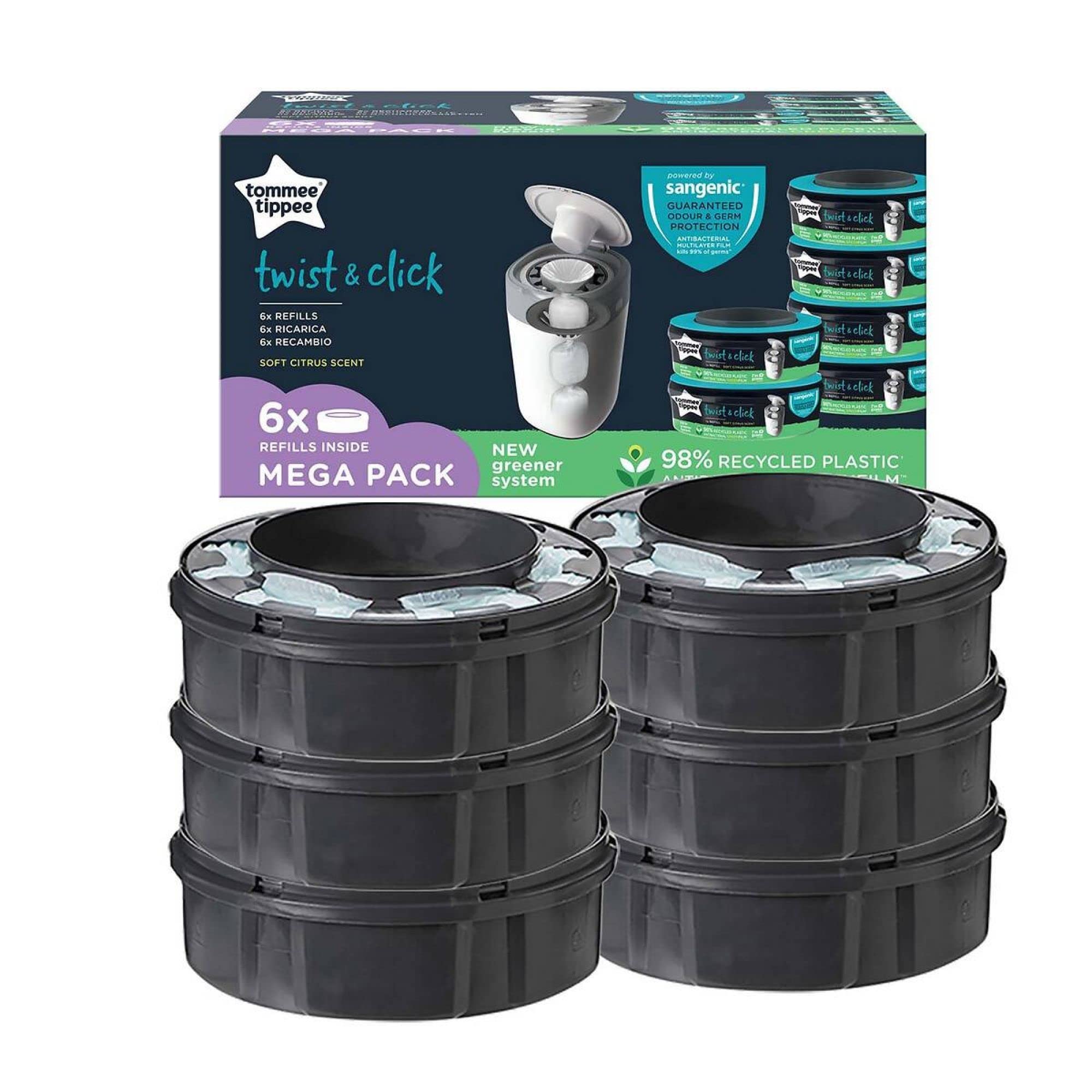 Tommee Tippee Sangenic Compatible Cassette (Pack of 6)
