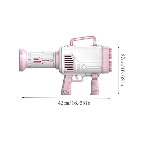 Bubble Machine, 44-Hole Rocket Launcher Bubble Maker, Bubble Toy Bubble Machine Summer Outdoor Electric Automatic Bubble Gun for Kids