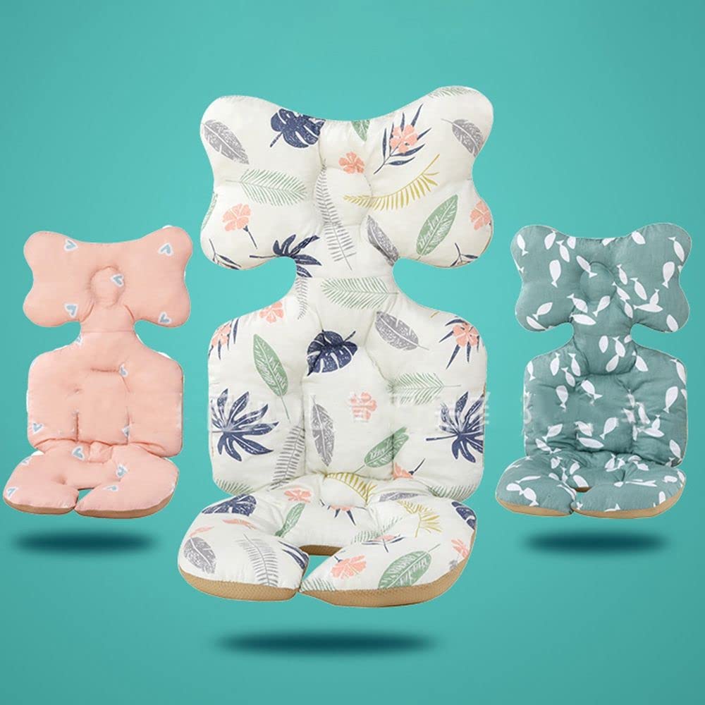 CHDHALTD Cotton Stroller Cushion Seat, Animal Cartoon Pram Pushchair Cushion for Kids Stroller Cushion Seat Liner Pad(D)