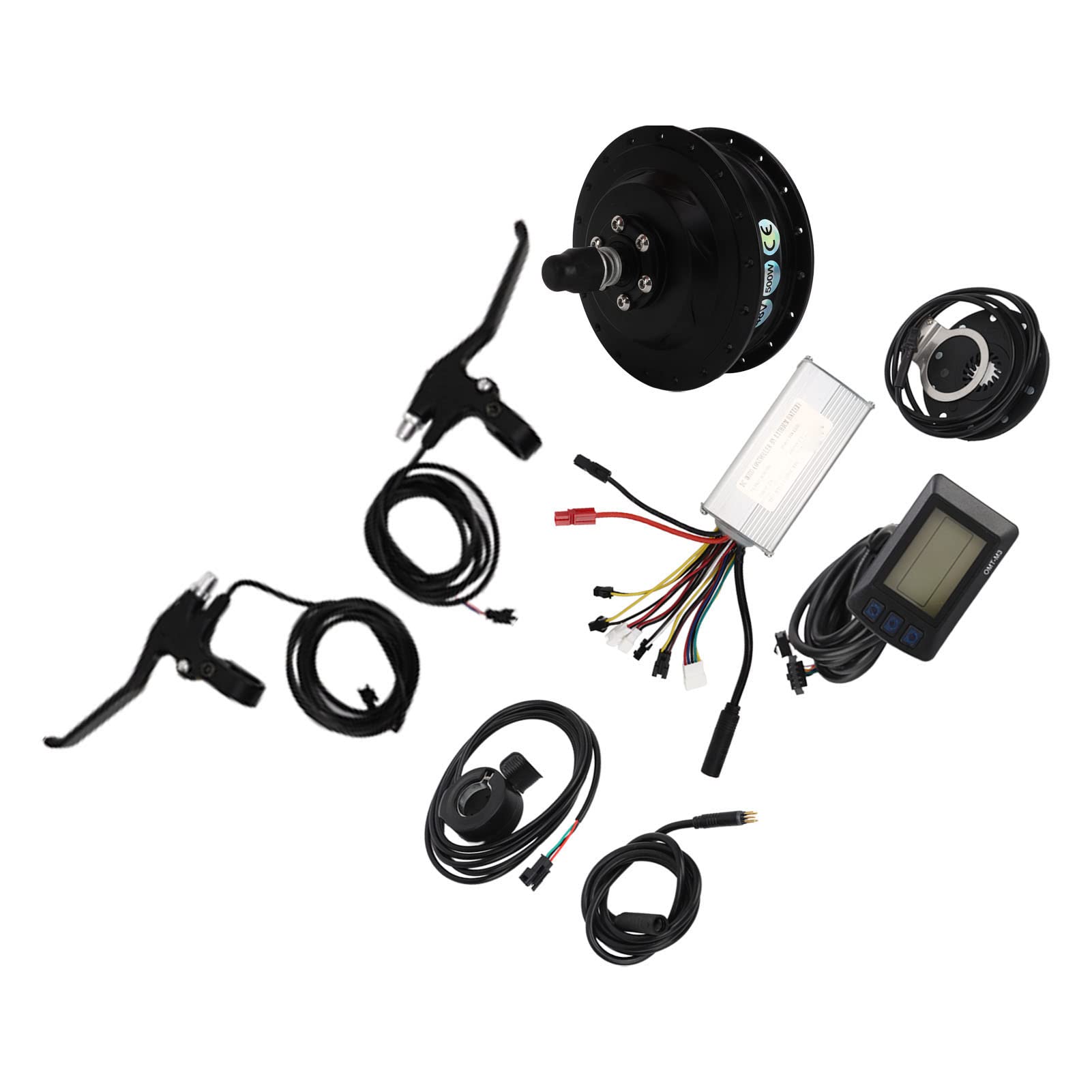 Bicycle Hub Motor Wheel Kit, Lightweight 48V 500W Electric Bike Conversion Kit (for 27.5in Rim Spokes)