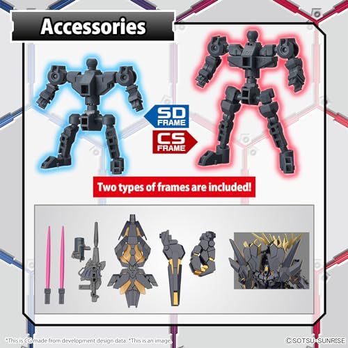 Bandai Hobby - Gundam UC - #19 Unicorn Gundam 02 Banshee (Destroy Mode) & Banshee Norn Parts Set, Bandai Spirits SDCS Model Kit