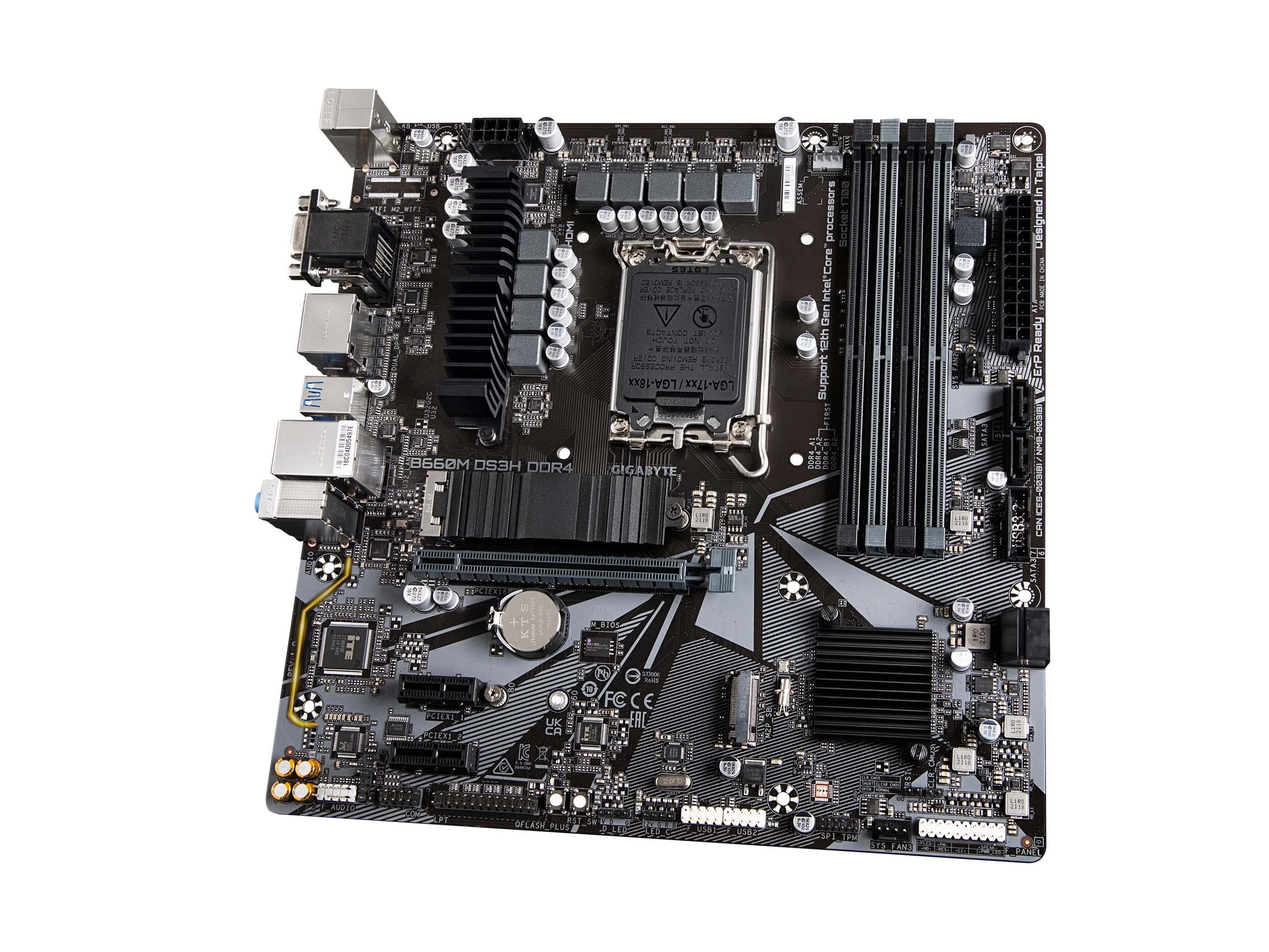 GIGABYTE B660M DS3H DDR4 (B660/ Intel/LGA 1700/ Micro-ATX/ DDR4/ Dual M.2/ PCIe 4.0/ USB 3.2 Gen2 Type-C/ 2.5GbE LAN/Motherboard)
