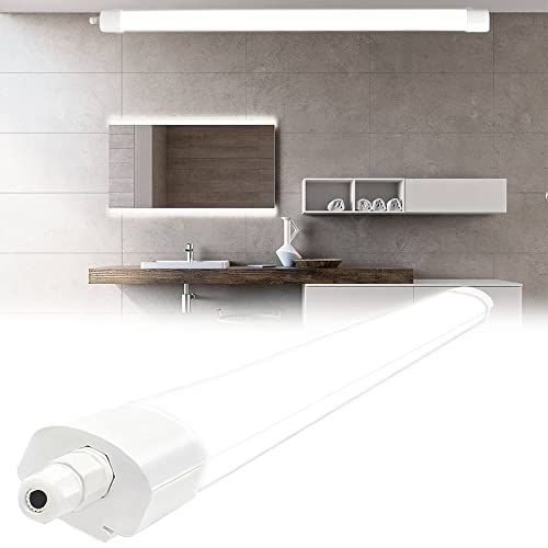 LED Ceiling Light Fixture 2FT, LED Shop Lights for Garage 4000K, IP66 Waterproof LED Garage Light,Ceiling and Under Cabinet Light, 30W 3300 LM Tube Light for Hallway Kitchen Workbench Office (2FT)