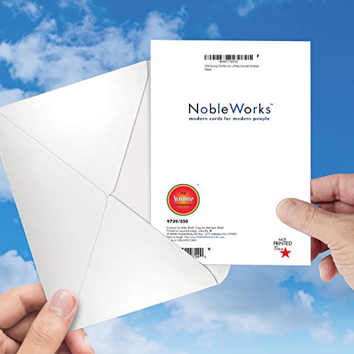 NobleWorks Funny Birthday Greeting Card with 5 x 7 Inch Envelope (1 Card) Bday Grumpy Old Man List 9729Z
