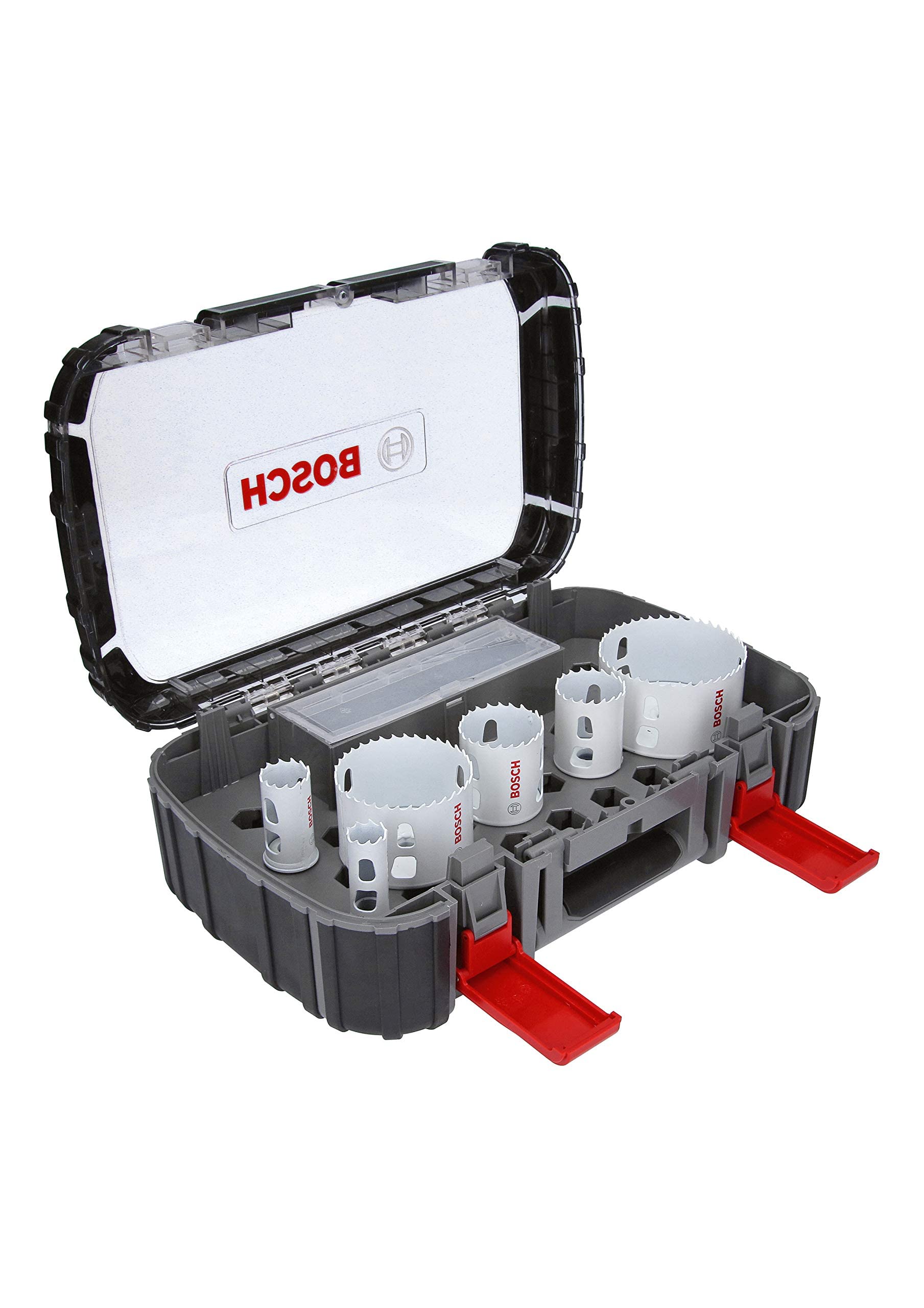 Bosch 2608594190 9-Piece Set Electricians Set Bi-Metal Progressor Holesaws, 8% Cobalt Alloy, Diameter 19, 25, 38, 44, 68, 83)