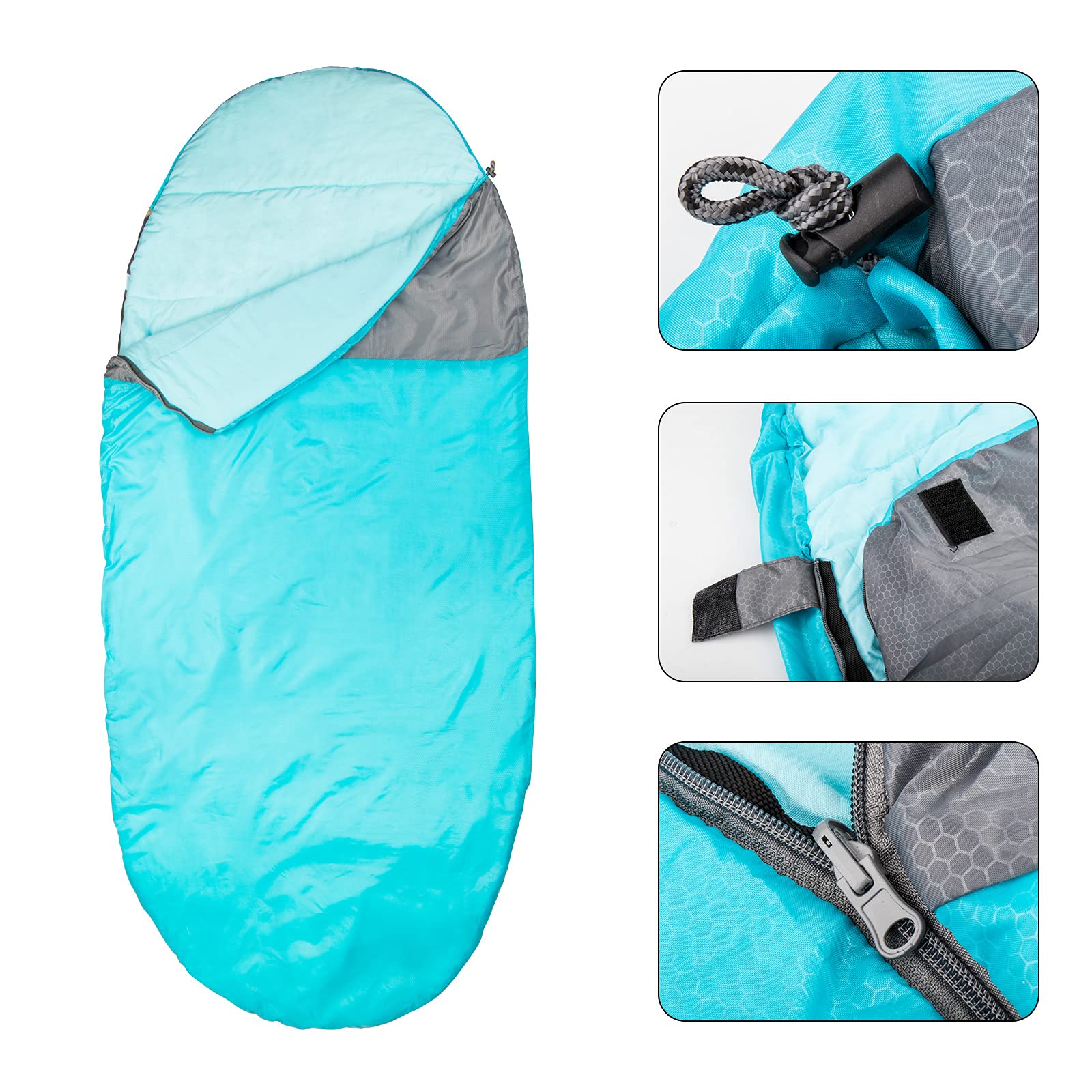 Camping Sleeping Bag, MOREVEE Sleeping Bags for Adults & Kids 3 Seasons Warm & Cool Weather - Waterproof, Lightweight Backpacking Sleeping Bag for Outdoor,Hiking, Camping