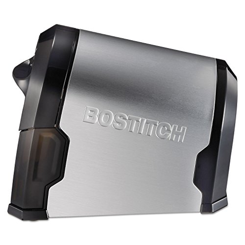 Bostitch Office SuperPro Glow Extra Heavy Duty Commercial Classroom Electric Pencil Sharpener with Replaceable Cutter Cartridge System, 6-Hole, Silver/Black (EPS14HC)