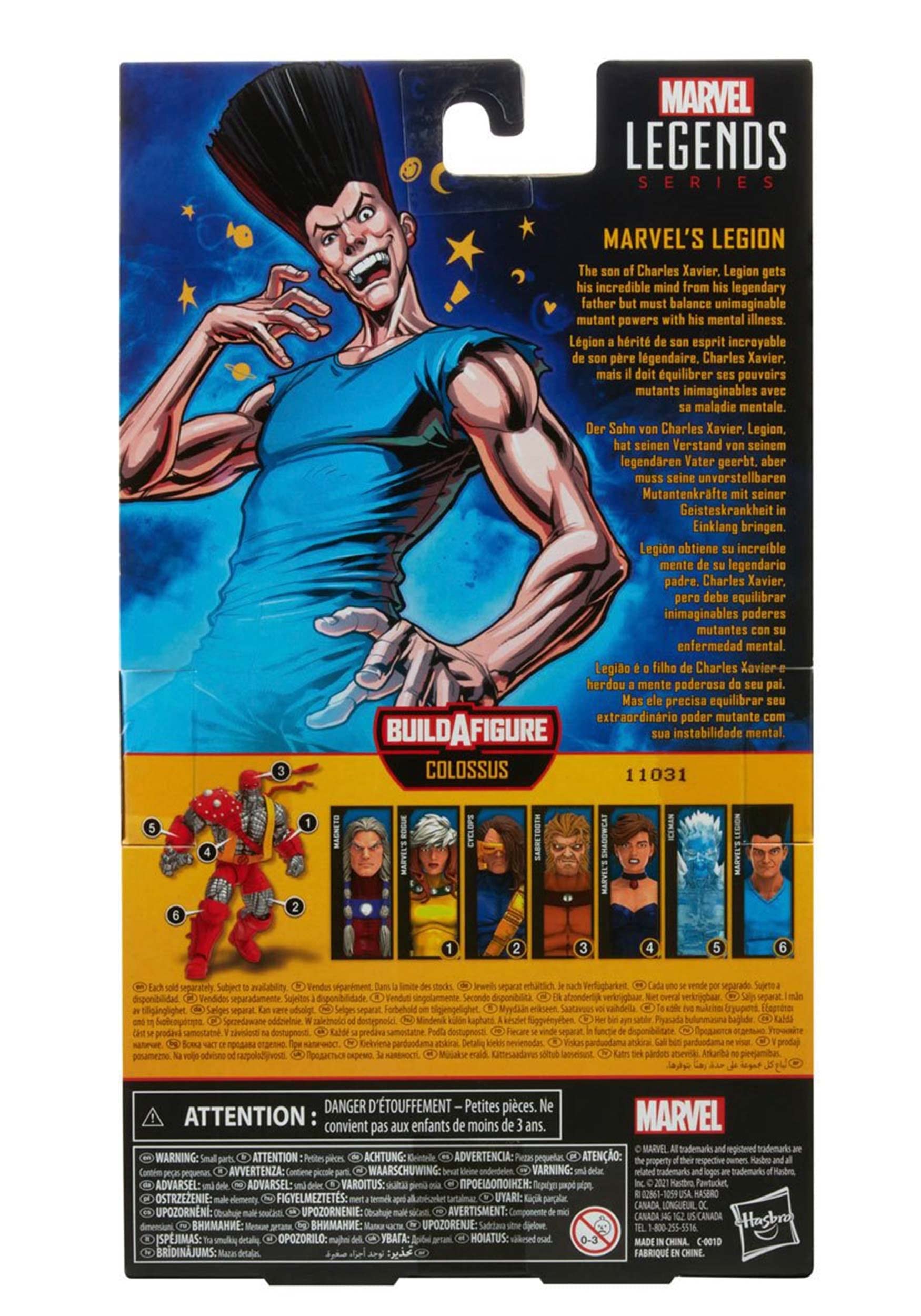 Marvel Hasbro Legends Series 6-inch Scale Action Figure Toy Marvel's Legion, Premium Design, Figure, 2 Accessories, and 1 Build-A-Figure Part