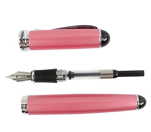 Sipliv 2PCS Jinhao X750 Fountain Pen in 2 Colors with Ink Refill Converter, Purple & Pink