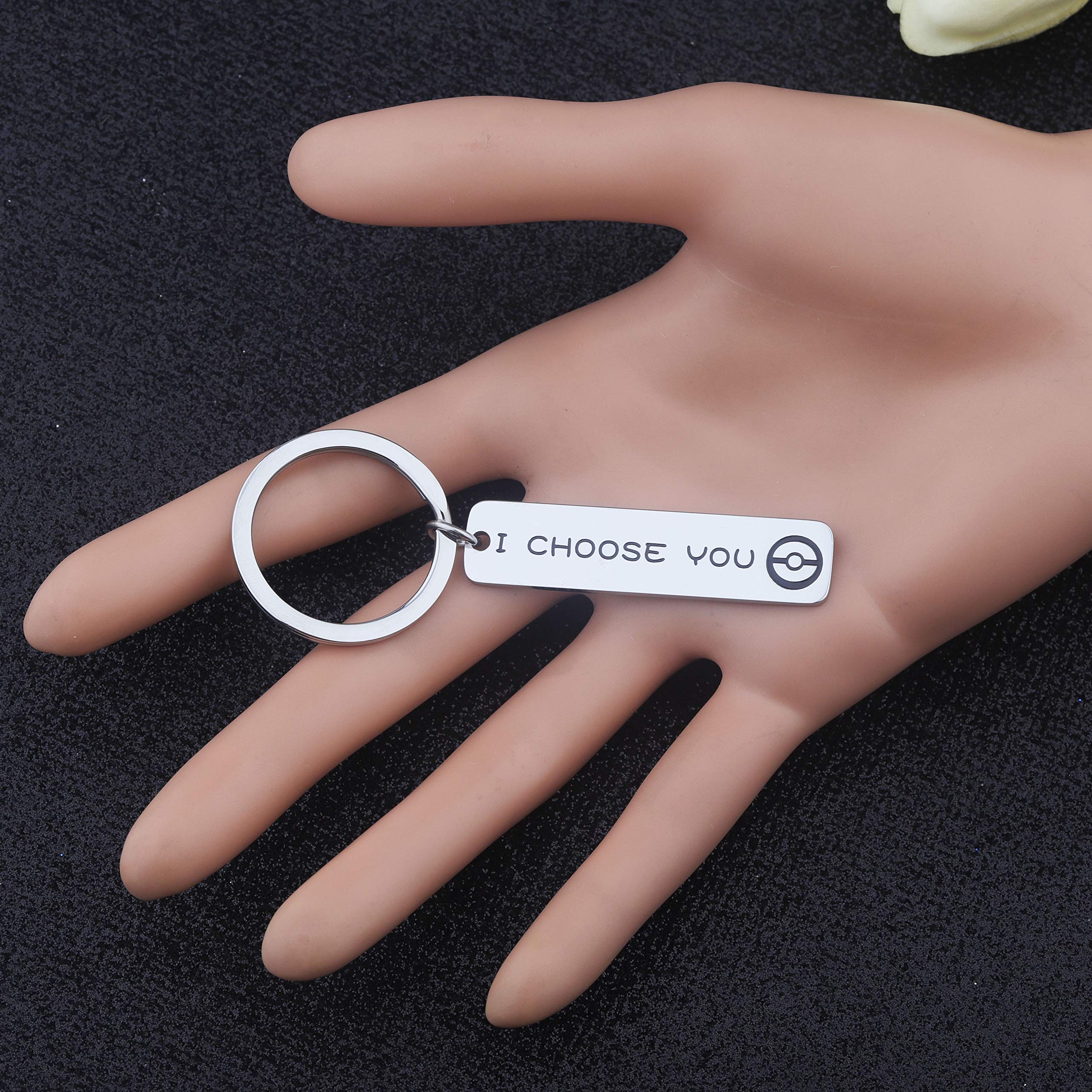 bobauna Retro Controller Keychain I Choose You Video Game Jewelry Game Enthusiast Gift For Gamer (choose you game keychain)
