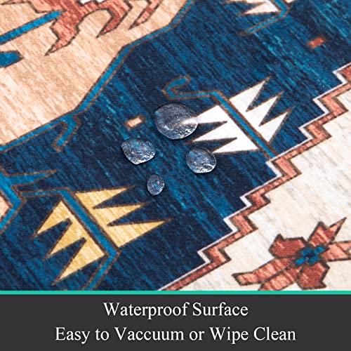 Pauwer Boho Kitchen Rugs Sets of 3 Farmhouse Kitchen Runner Rugs and Mats Non Skid Washable Kitchen Mats for Floor Cushioned Waterproof Kitchen Floor Mat Laundry Room Area Rug Runner Carpet