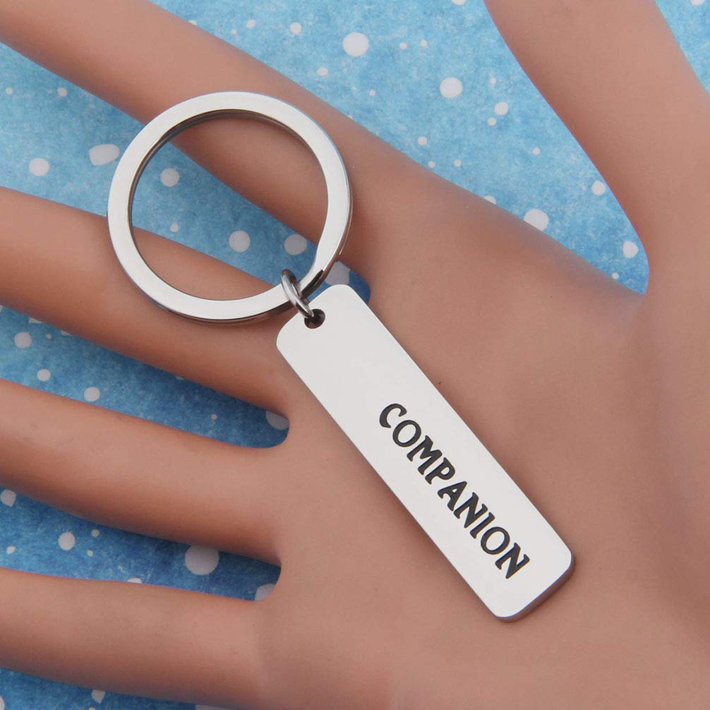 bobauna Time Lord Companion Keychain Set Gift For Fans BFF Couple (time lord companion)