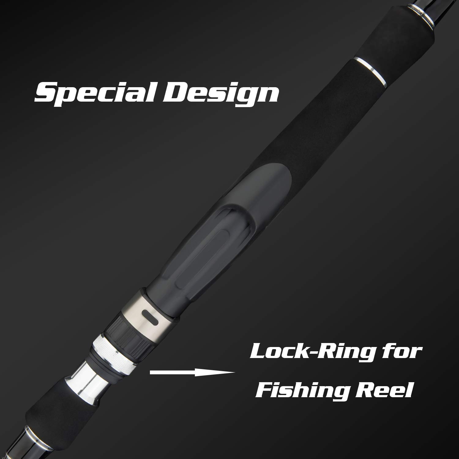BERRYPRO Light Surf Spinning Rod Striper Fishing Rod Striped Bass Surf Rod (9'/9'6'') (9'6''-Medium (10-20lbs))