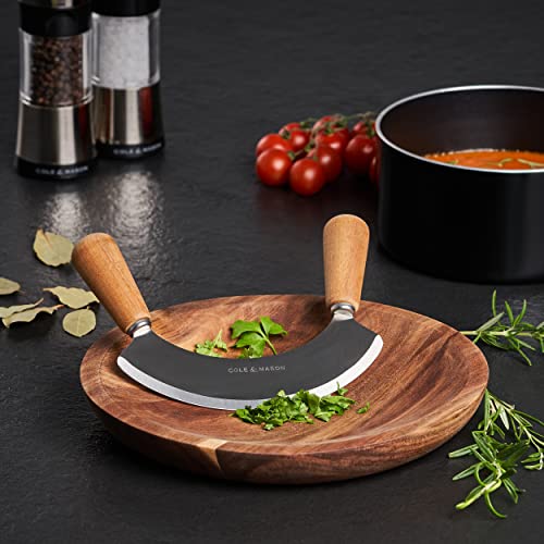 Cole & Mason Ashden Mezzaluna with Acacia Wood Board