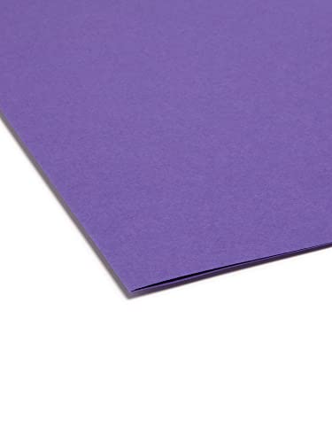 Smead File Folder, Reinforced 1/3-Cut Tab, Letter Size, Purple, 100 per Box (13034)