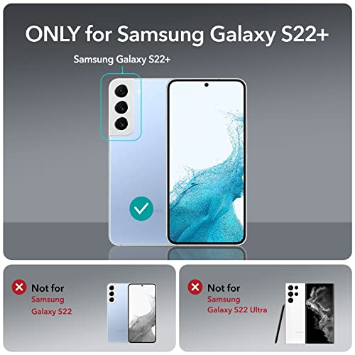 ESR Metal Kickstand Case Compatible with Samsung Galaxy S22 Plus (6.6 Inch) (2022), Versatile Patented Kickstand, Crystal Clear Scratch-Resistant Back Cover, Clear