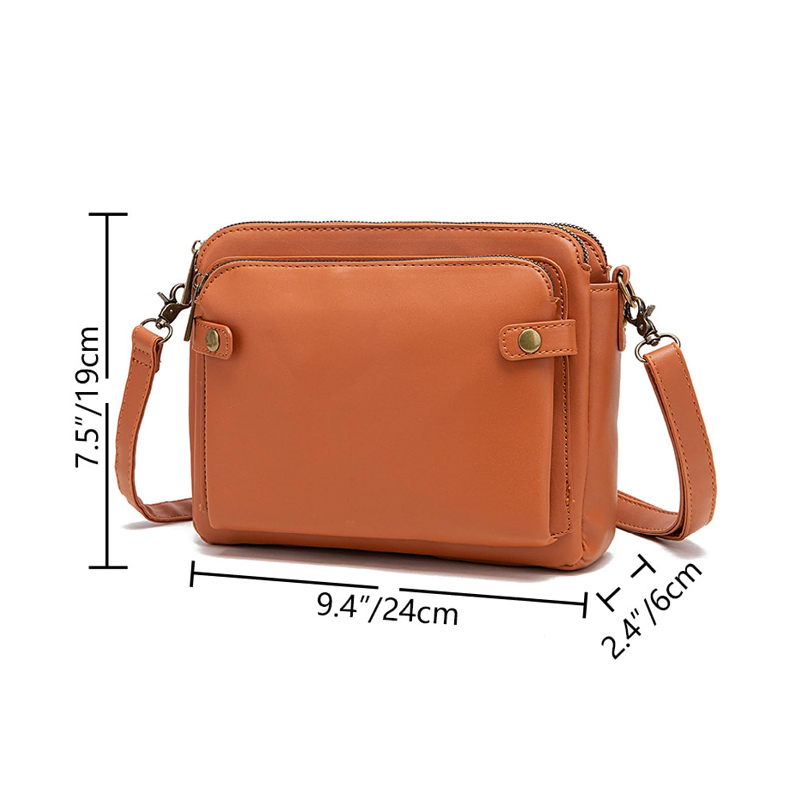 BOBOROI Crossbody Leather Shoulder Bags and Clutches for Women, Women's Purses and Handbags Small Size, Multiple Compartments (blue)