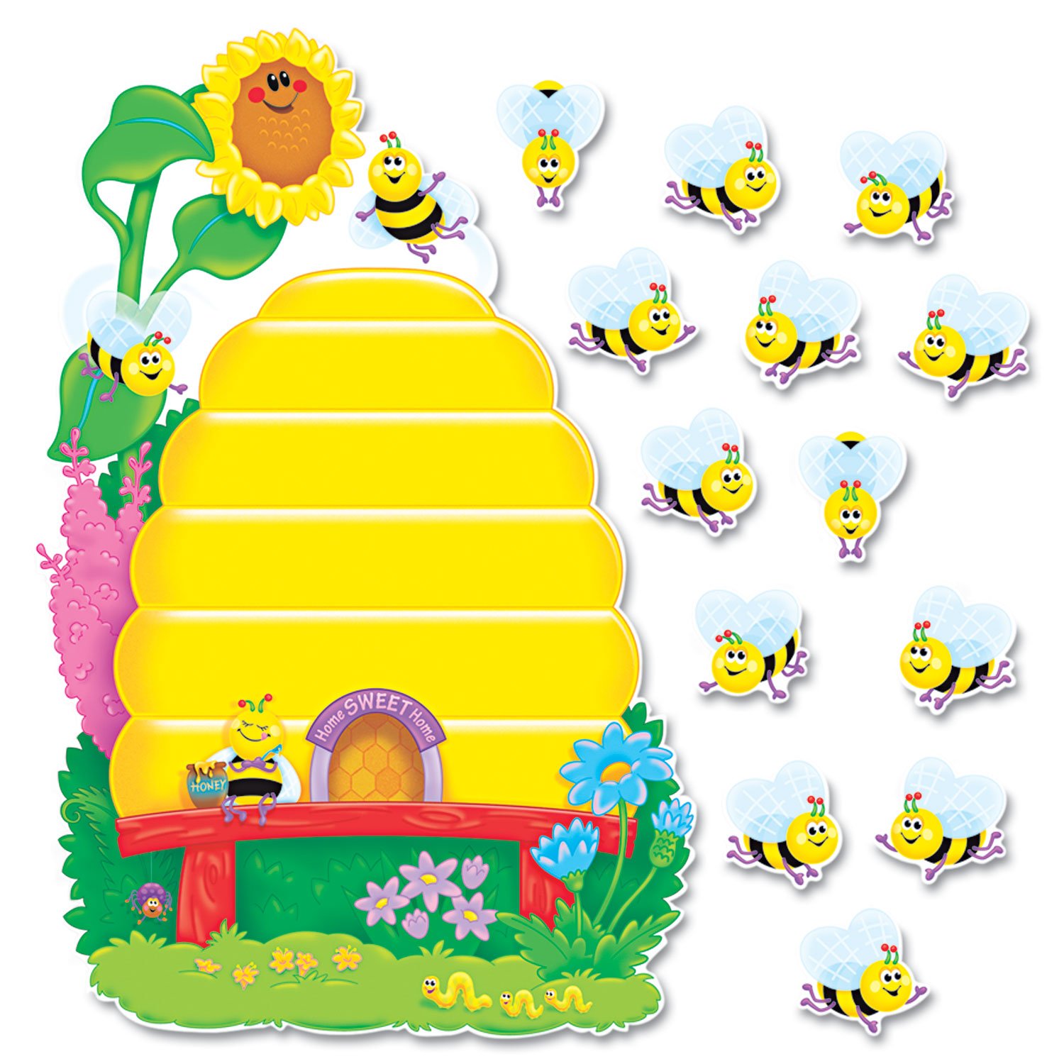 Trend T8077 Busy Bees Job Chart Plus Bulletin Board Set 18 1/4-Inch x 17 1/2-Inch