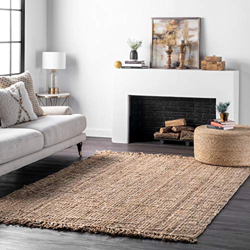 nuLOOM Daniela Farmhouse Chunky Jute Accent Rug, 3x5, Natural