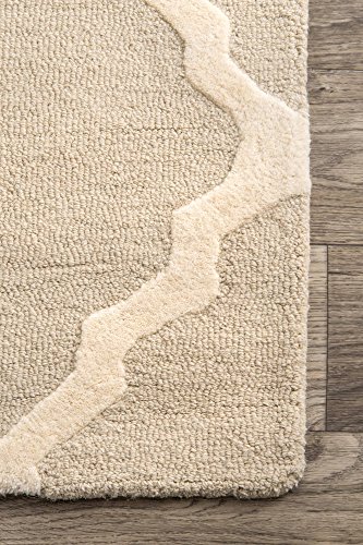 nuLOOM Hand Hooked Marrakech Trellis Area Rug, 2' x 3', Tan