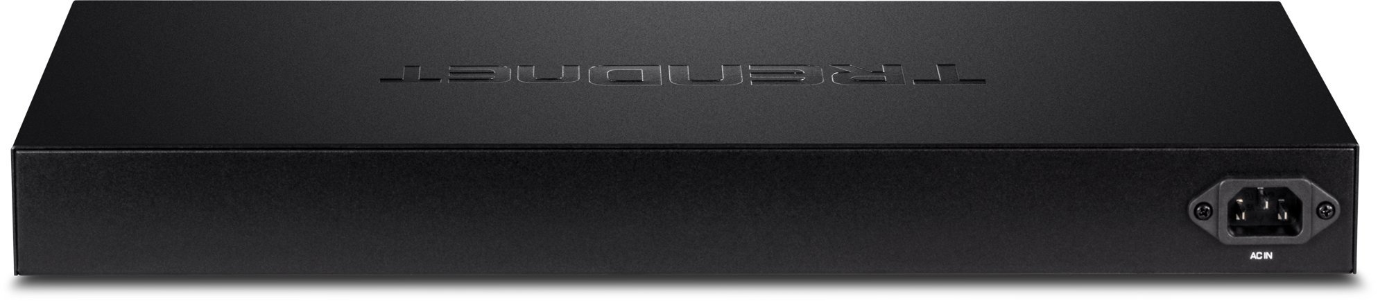 TRENDnet 16-Port Gigabit PoE+ Web Smart Switch with 2 Shared SFP Slots, Up to 30 W Per Port, 185 W Total Power Budget, Rack Mountable, TPE-1620WS, black