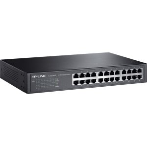 TP-Link 24-Port Gigabit Ethernet Unmanaged Switch | Plug and Play | Desktop/Rackmount | Fanless (TL-SG1024D),Black