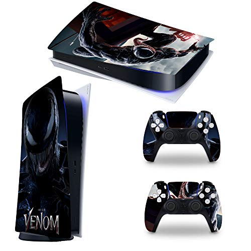 Black Hero - PS5 Digital Edition Skin Console - PS5 Digital Edition Controller Skin Cover Vinyl Decal Protective