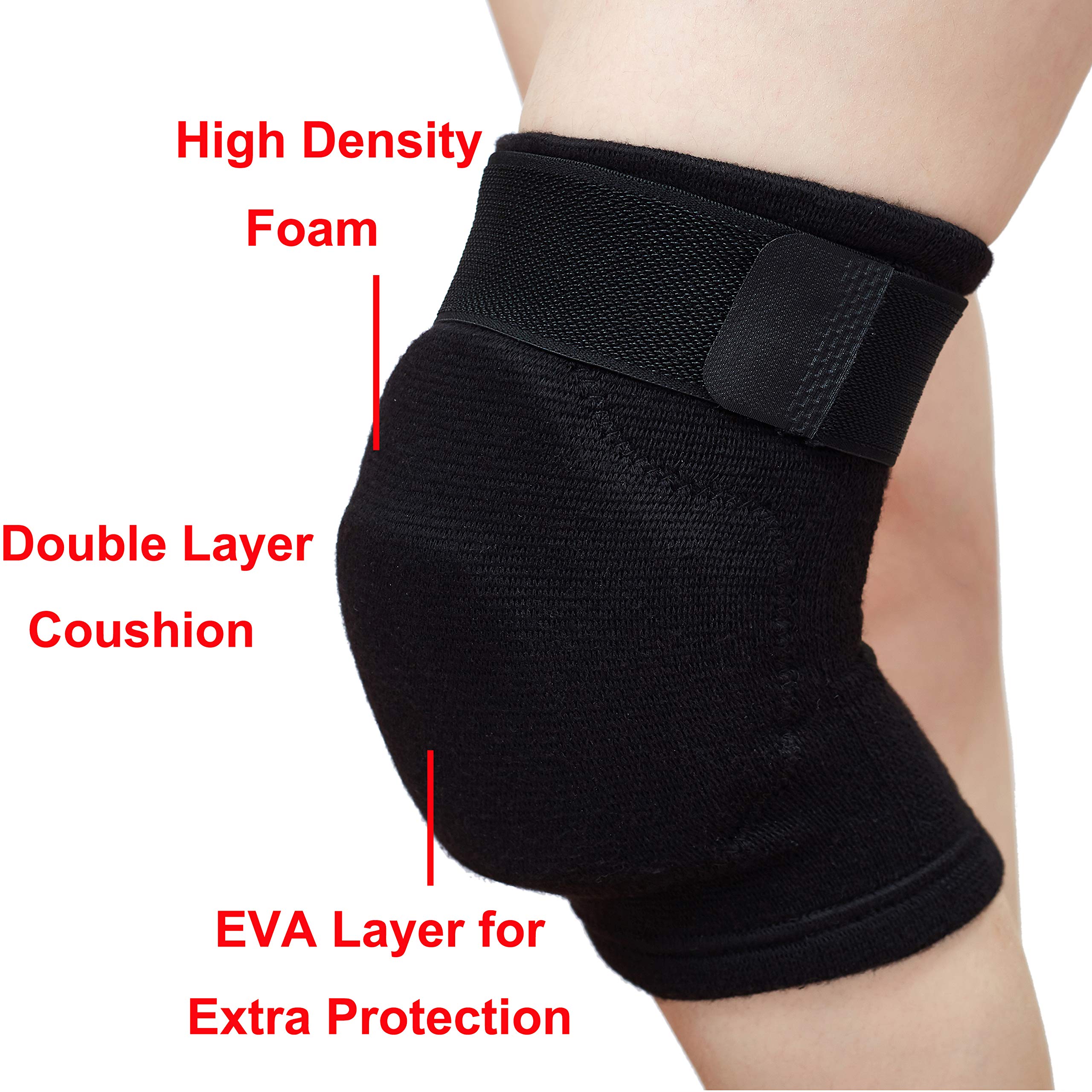 CAMYOD Volleyball Knee Pads Superior Shock Absorbing Cushion Padding, Basketball Dance Riding Protector for Men Women Youth (Small)