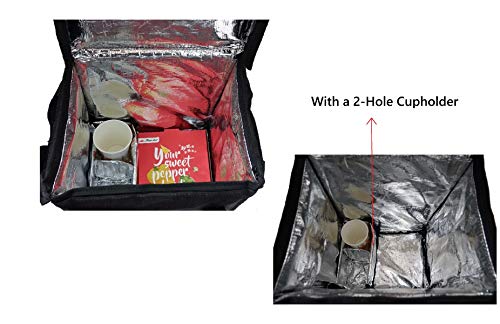 PK-34V: Small Food Delivery Backpack for Hot and Cold 13" L x 9" W x 18" H, Beverage Delivery Carrier, Drinking/Coffee Take Out Delivery Box, Thermal Bags, Top Loading