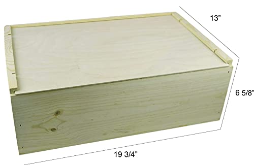 Twelve Bottle Wine Box with Slide Top