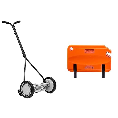 Great States 415-16 16-Inch Reel Mower Standard Full Feature Lawn Mower & American Lawn Mower Co. SK-2 Reel Lawn Mower Hand Sharpener, Orange