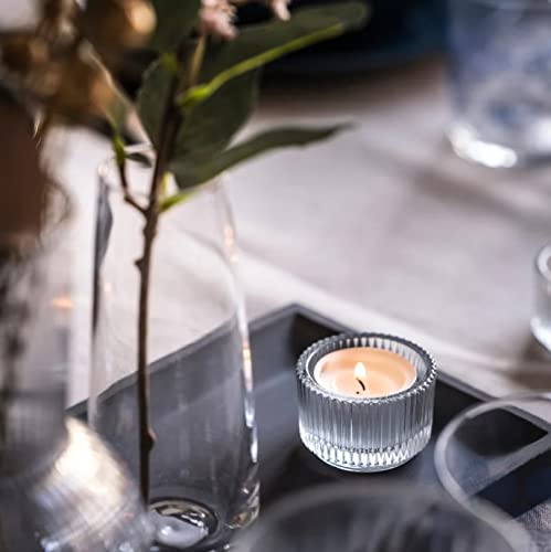 Candle Holder-Set of 12 Wedding Centerpieces for Table, Glass Tealight Candle Holders Bulk for Birthday