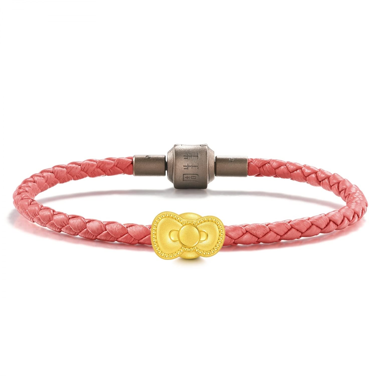 CHOW SANG SANG Sanrio 999 24K Solid Gold Hello Kitty Ribbon Mini Charm Bracelet for Women 92832C