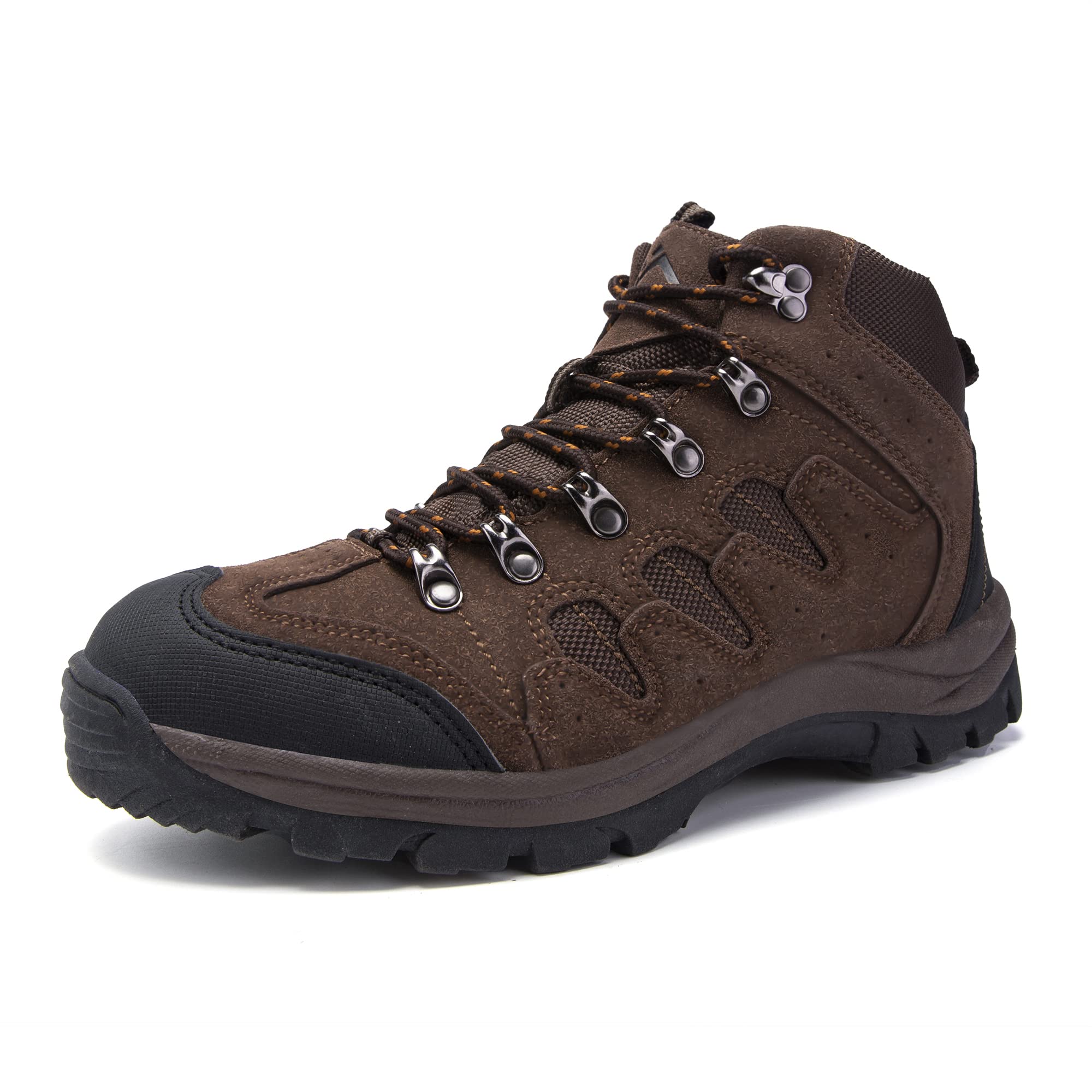 CC-Los Men's Hiking Boots, Waterproof Lightweight Comfortable Fit, Brown Size 7.5-13