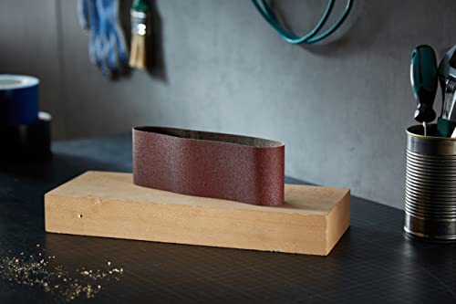 Bosch Professional 2608606004 Sanding Belts60x400 G150, Red, 60 x 400 mm, Set of 3 Pieces
