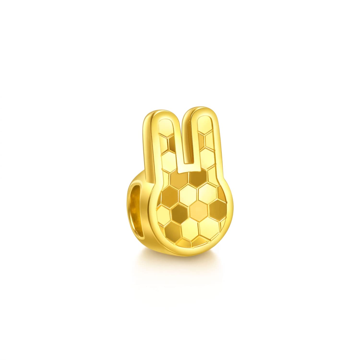 CHOW SANG SANG 999 24K Solid Gold Mini Charm Dazzling Rabbit Charm Blessing Bracelet for Women and Men 93652C