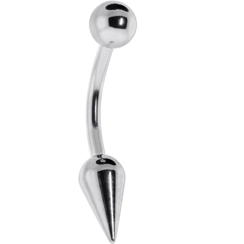 Body Candy Stainless Steel Spike Bottom Drop Belly Ring