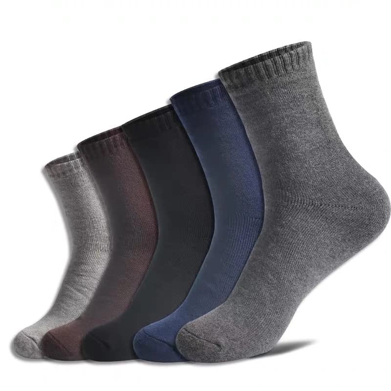 CCBUY Men's Cotton Socks Business Plus Fleece Socks Medium Length Warm Cotton Autumn and Winter Thick