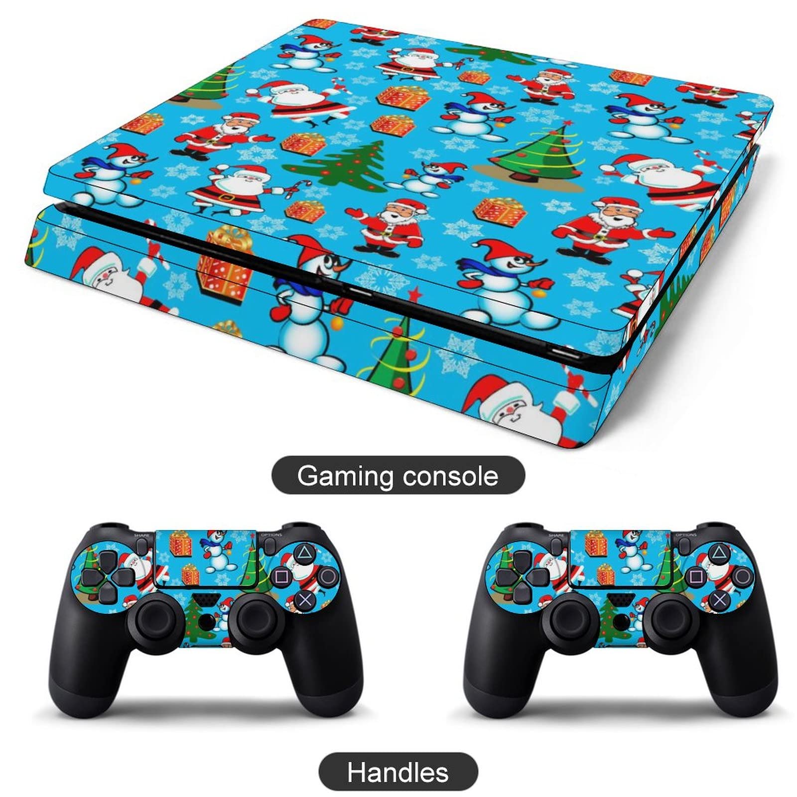 Christmas Trees Gifts Sticker for P-S4 Controller Full Protective Skin Cover Design Wrap Decal Sticker Compatible with P-S4 Print